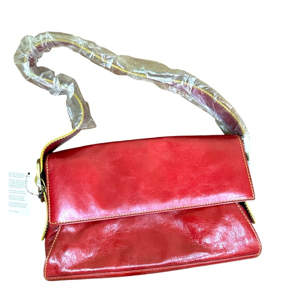 Prague | Bags | Prague Red Leather Purse Nwt With Original Dust Bag ...